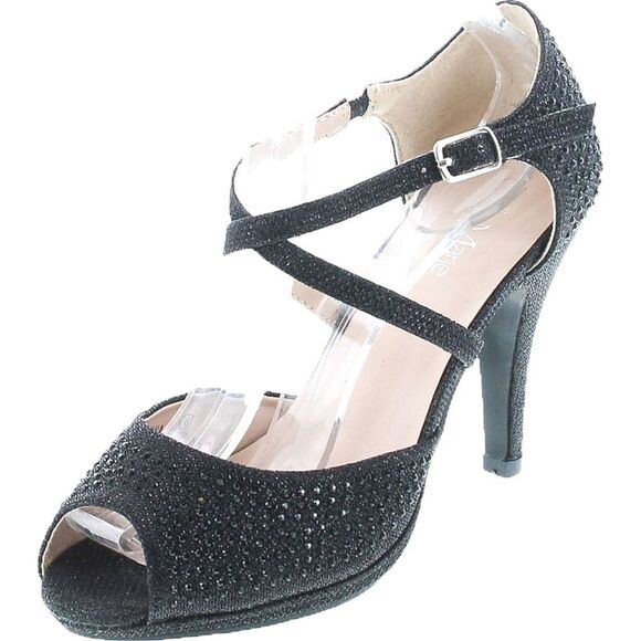 Bella Marie | Shoes | Bella Marie Shania Black Womens Sandals 55 New ...